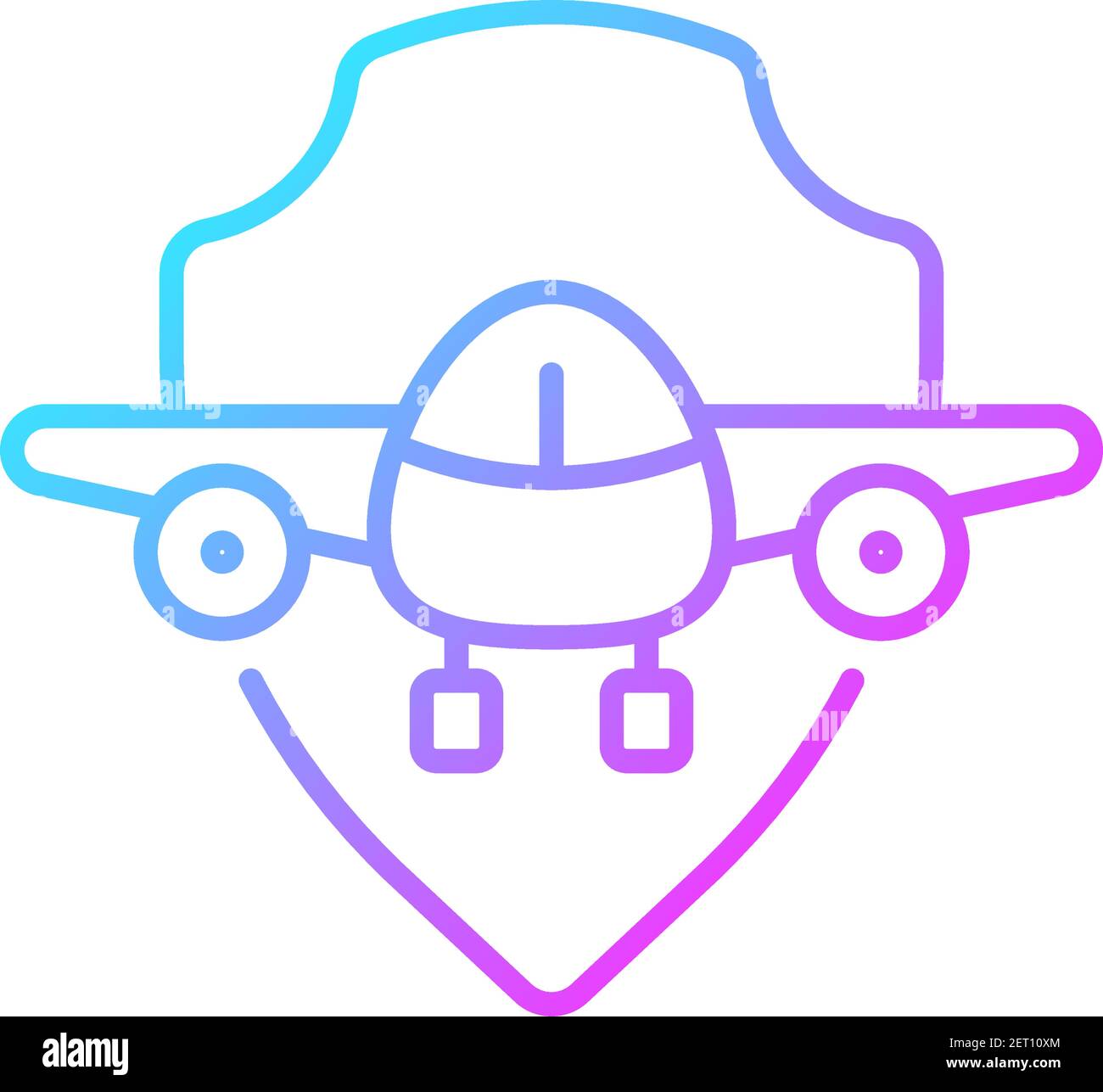 Aviation safety gradient linear vector icon Stock Vector Image & Art ...