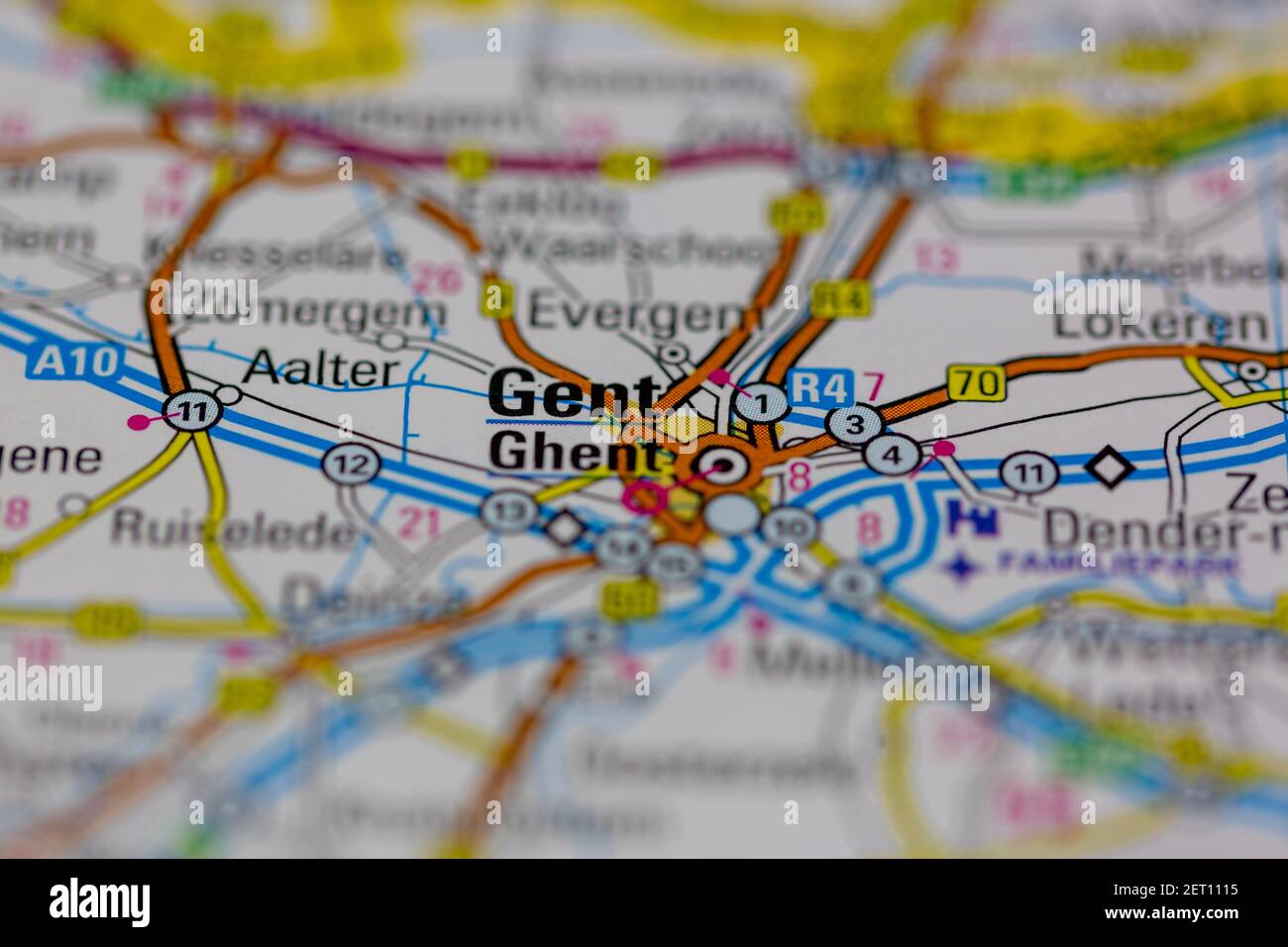 Map of gent hi-res stock photography and images - Alamy