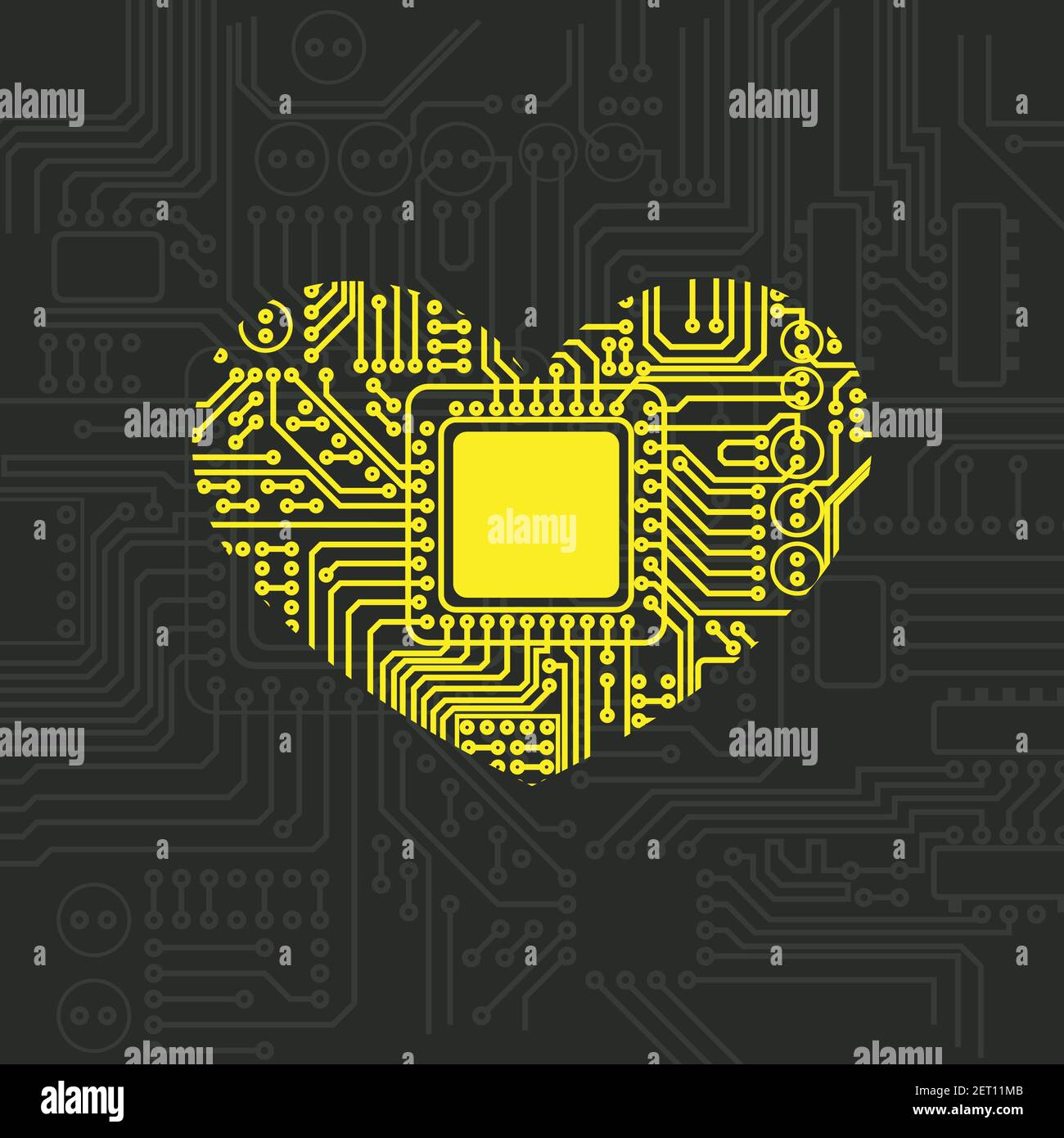 Digital heart security pattern Stock Vector Image & Art - Alamy