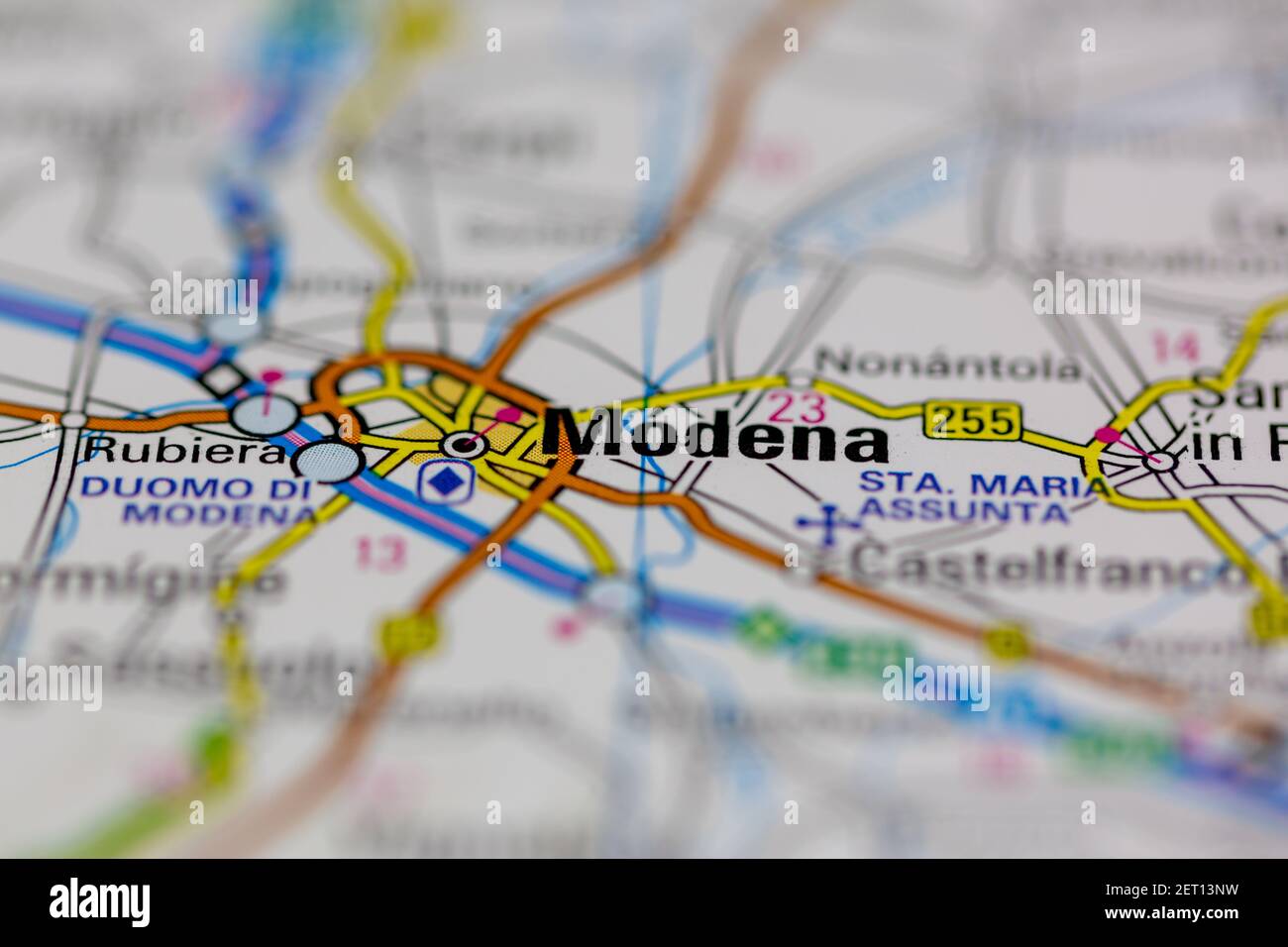 Modena on a map hi-res stock photography and images - Alamy