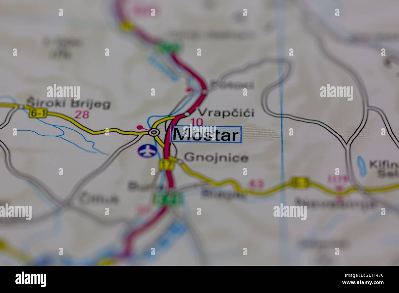 Map of mostar hi-res stock photography and images - Alamy