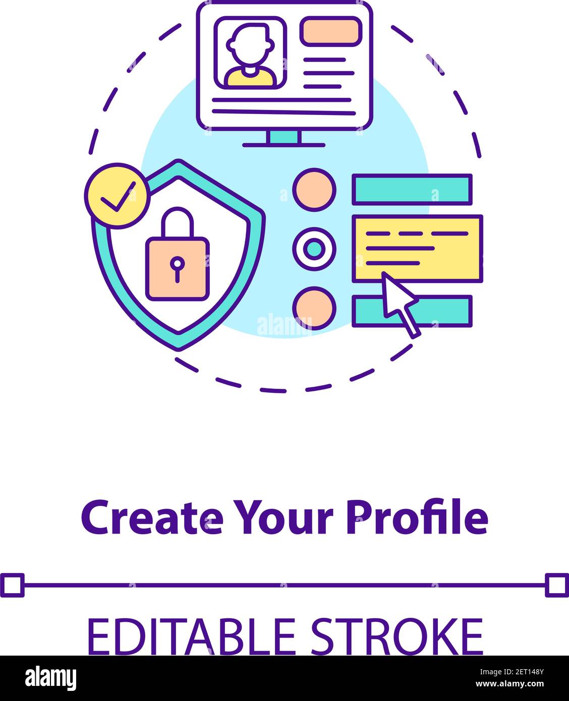 Create your own profile concept icon Stock Vector Image & Art - Alamy