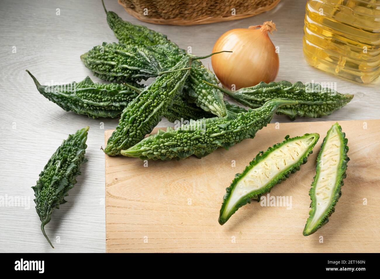 Raw bitter melon hi-res stock photography and images - Alamy