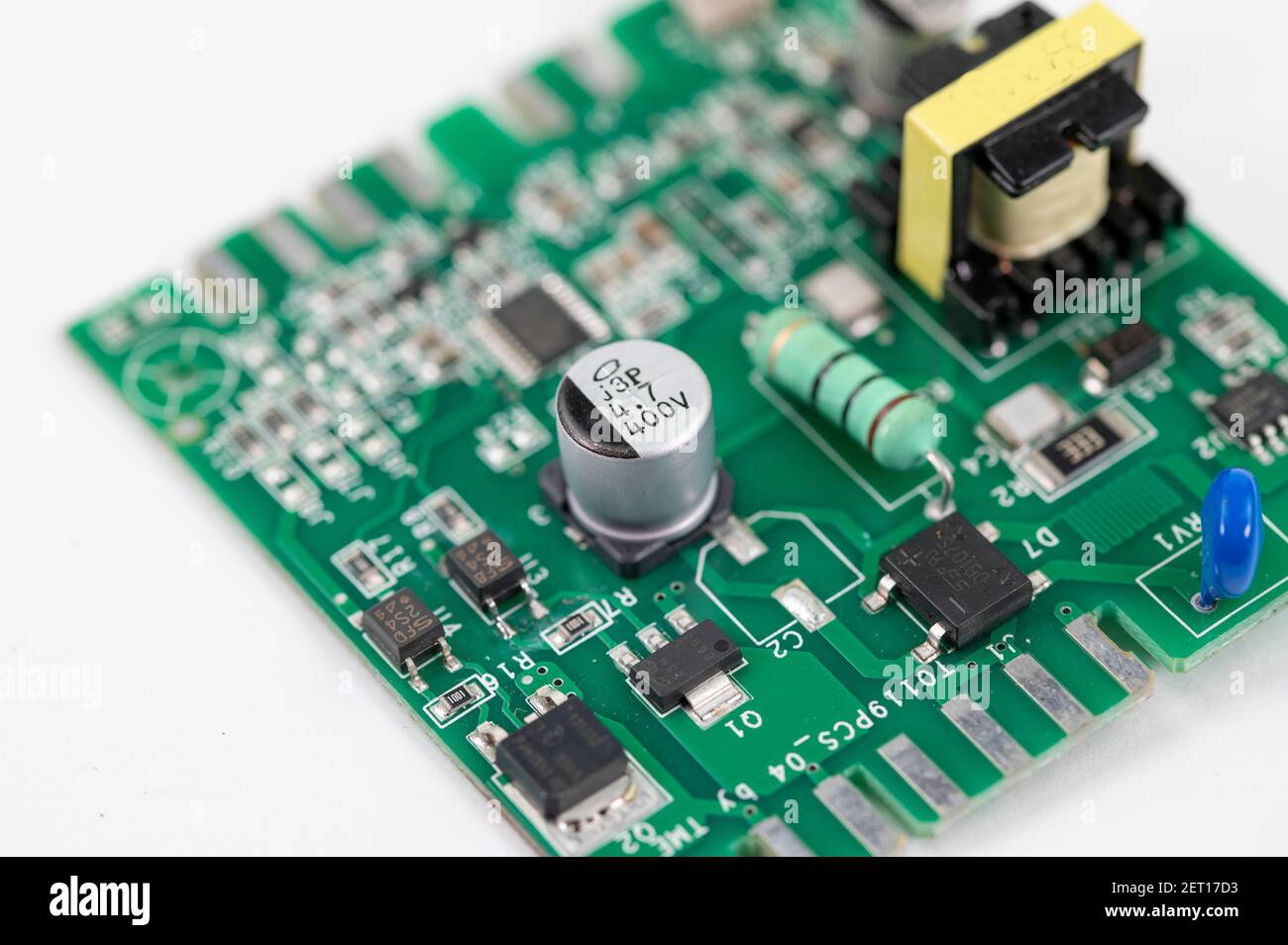 detail of an electronic coffee machine card on a white background Stock ...