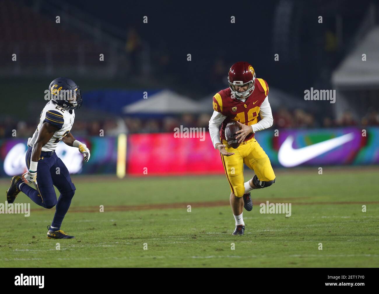 November 10, 2018 USC Trojans place kicker Michael Brown #49 attempts ...