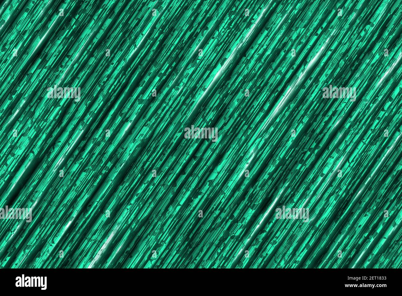 nice teal, sea-green heavy rough steel stripes computer art background ...