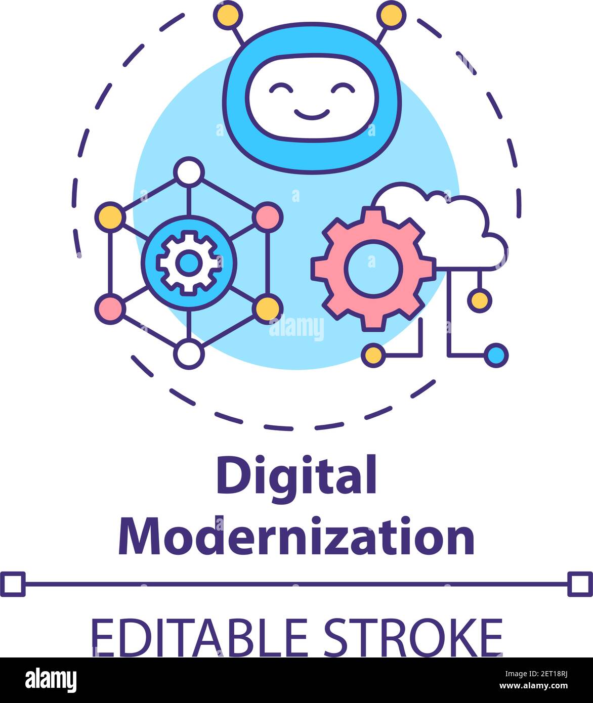 Digital modernization concept icon Stock Vector Image & Art - Alamy