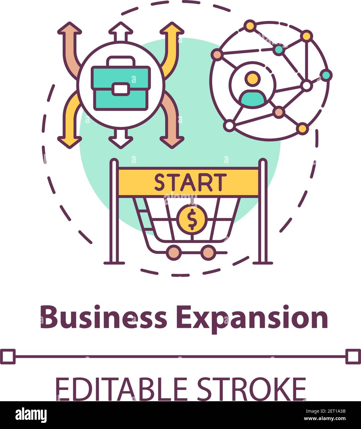 Business expansion concept icon Stock Vector Image & Art - Alamy