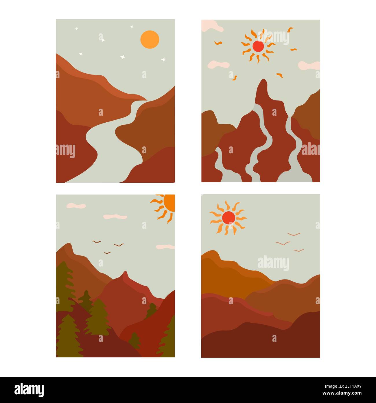 Vertical landscape landscapes Stock Vector Images - Alamy