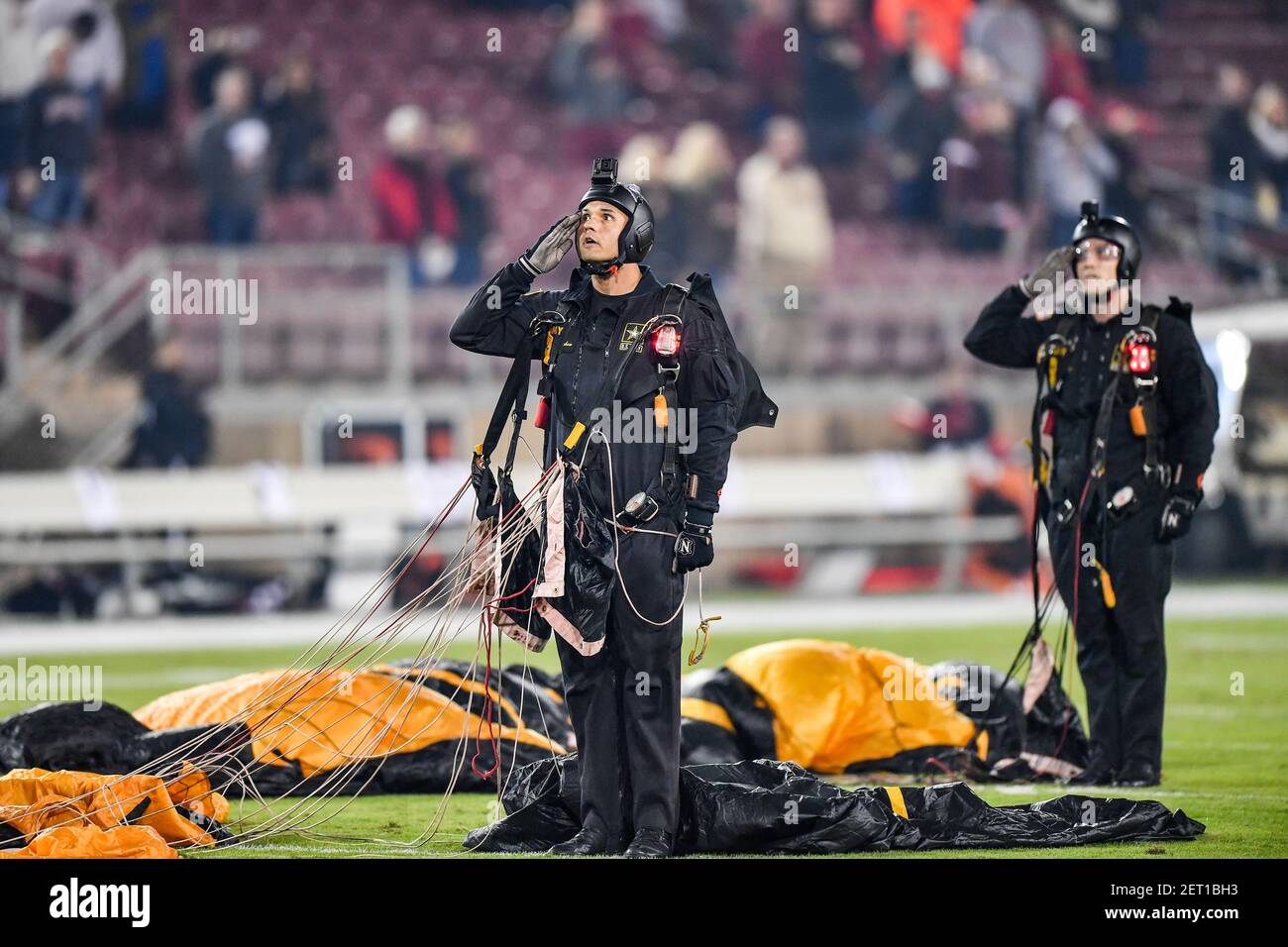 November 10, 2018: The Golden Knights salute the flag during the ...