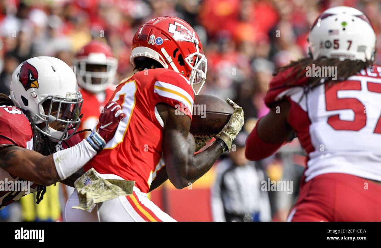 Kansas City Chiefs wide receiver Tyreek Hill catches a touchdown pass ...