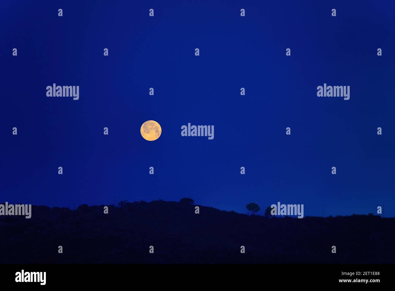 full moon over an island in the Aegean Sea, Greece Stock Photo - Alamy