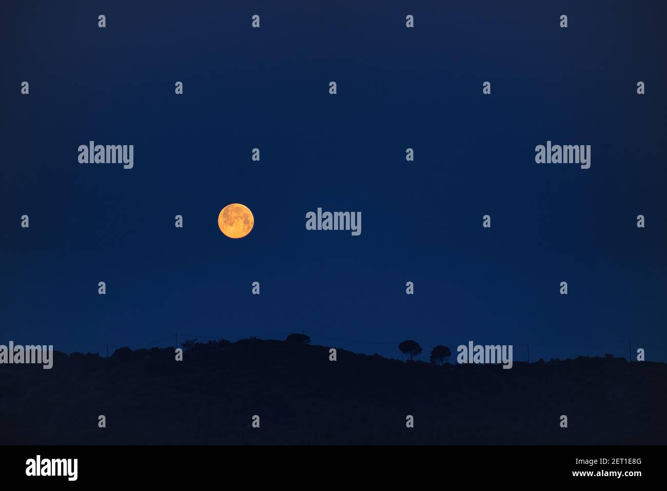 full moon over an island in the Aegean Sea, Greece Stock Photo - Alamy