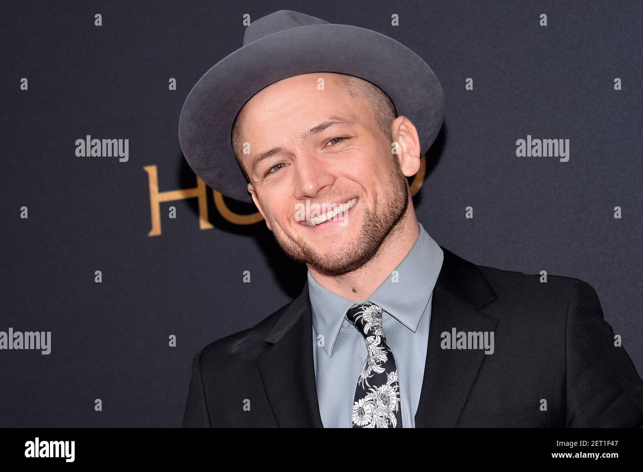 Actor Taron Egerton attends the 'Robin Hood' New York screening at AMC ...