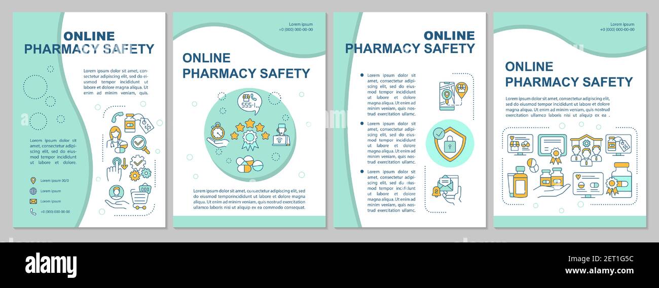 Online pharmacy brochure template Stock Vector Image & Art - Alamy