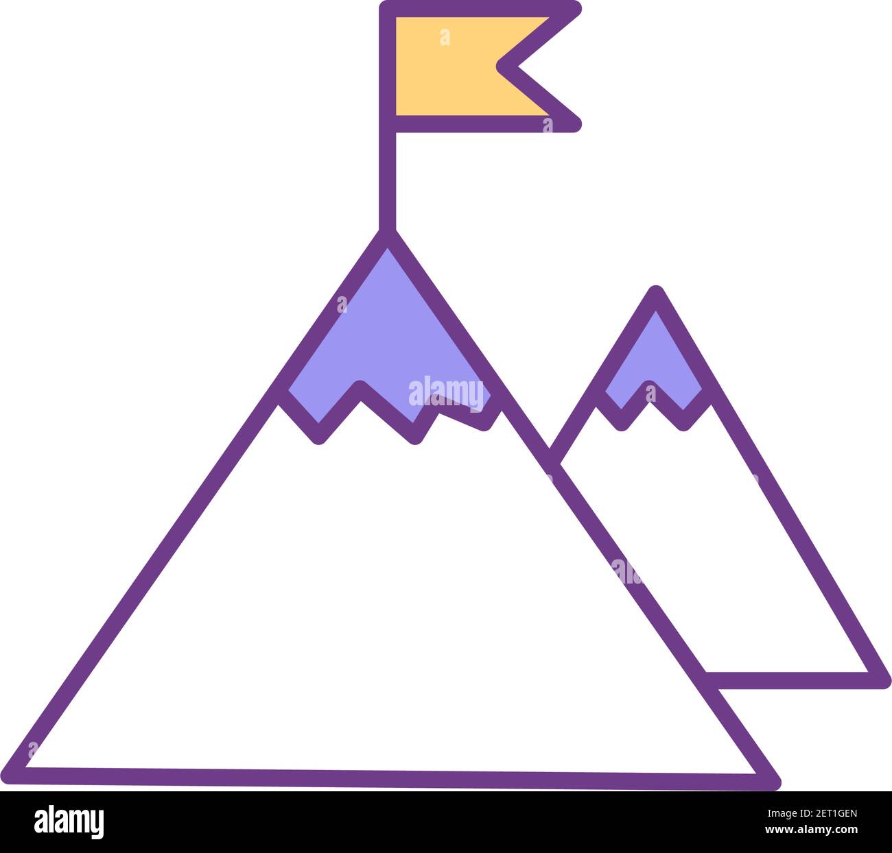 Goal achievement RGB color icon Stock Vector Image & Art - Alamy