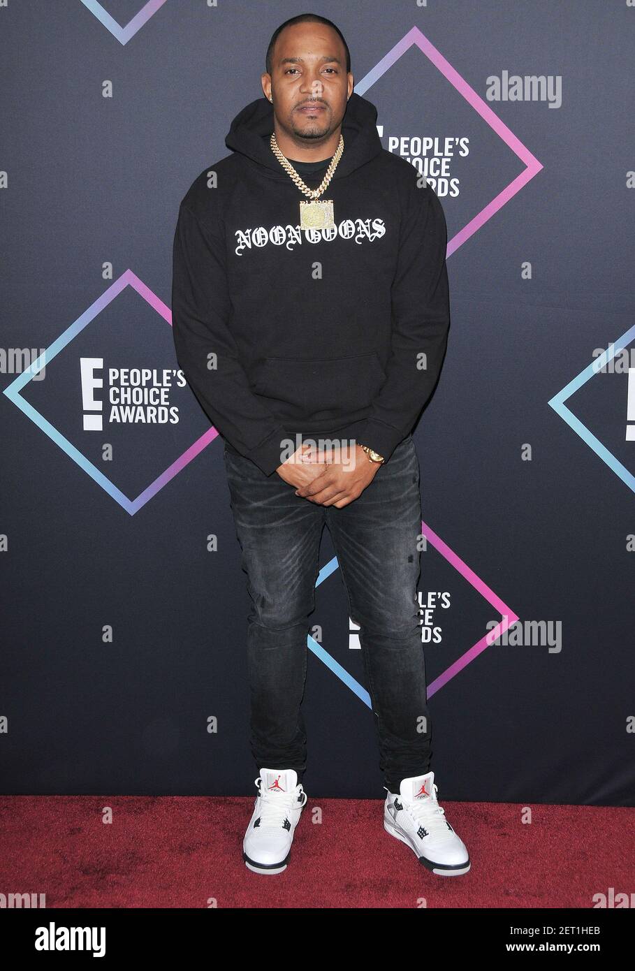 DJ Boof arrives at the 2018 E! People's Choice Awards held at the ...