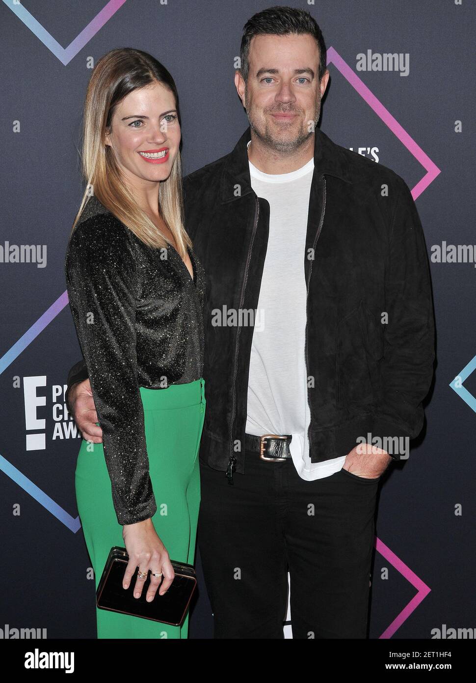 (L-R) Siri Pinter and Carson Daly arrives at the 2018 E! People's ...