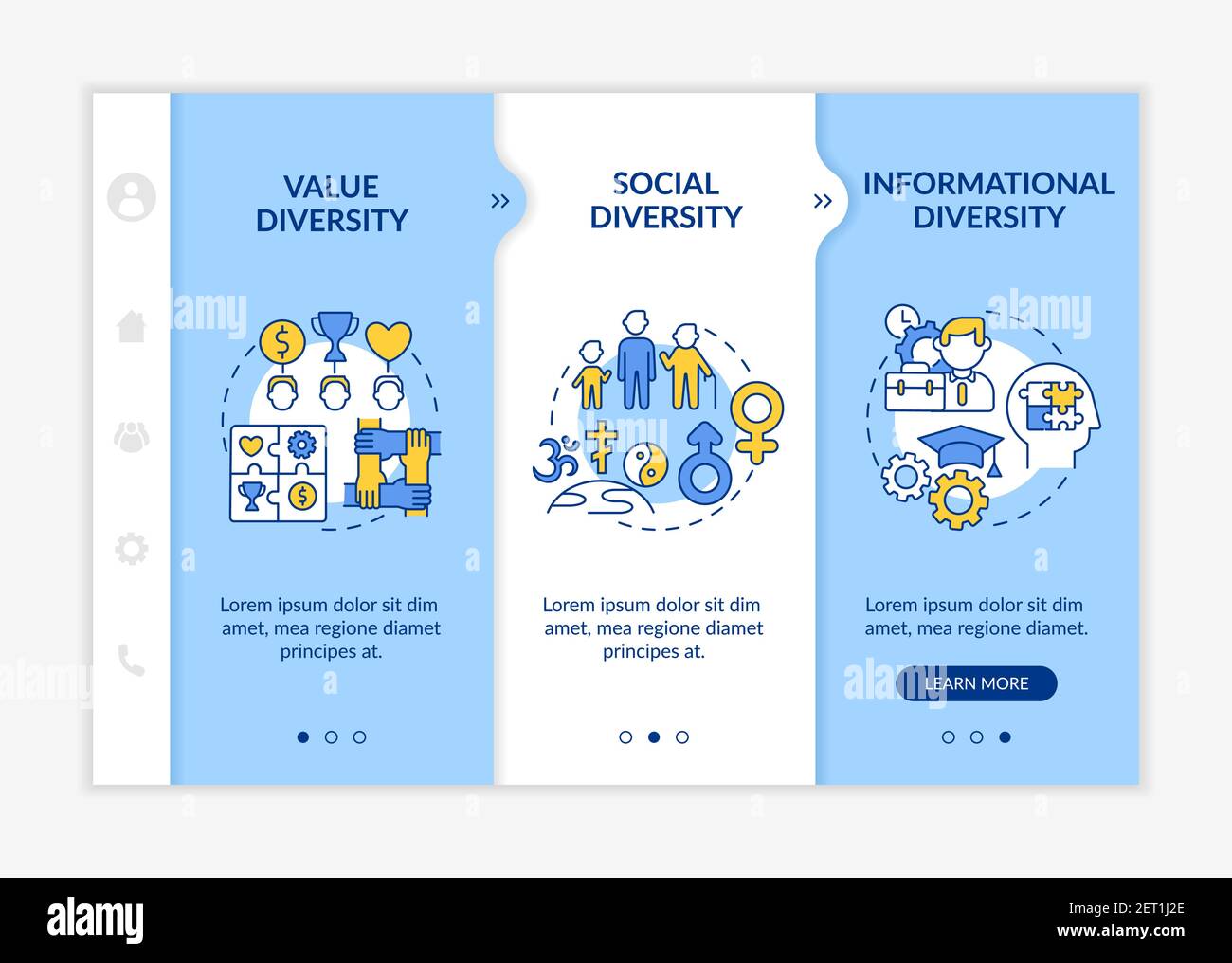 Top management diversity types onboarding vector template Stock Vector ...