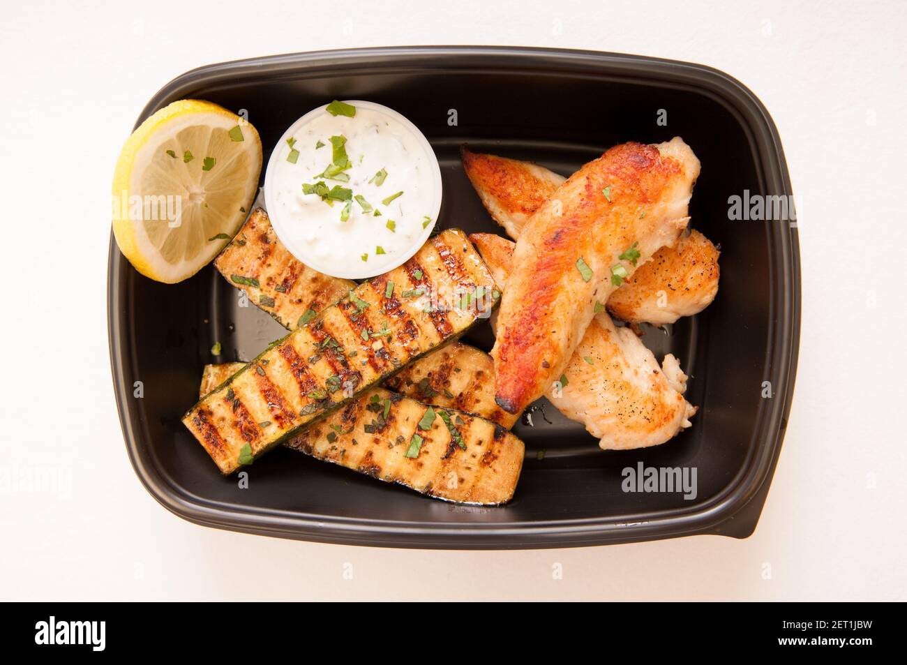 take away grilled chicken strips and grilled zucchini, a ketogenic diet ...