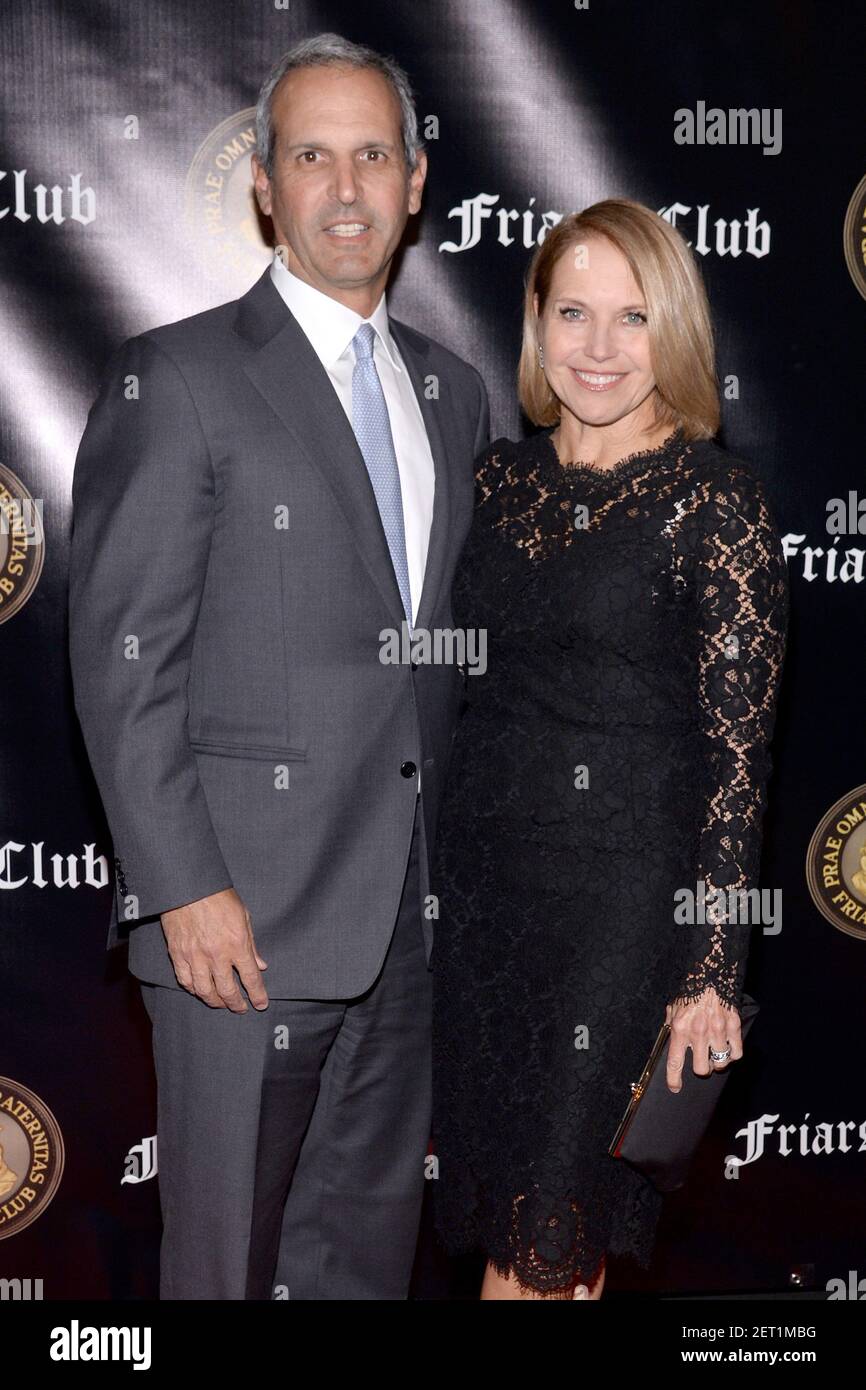 (L-R) John Molner and journalist Katie Couric attend the Friar's Club ...