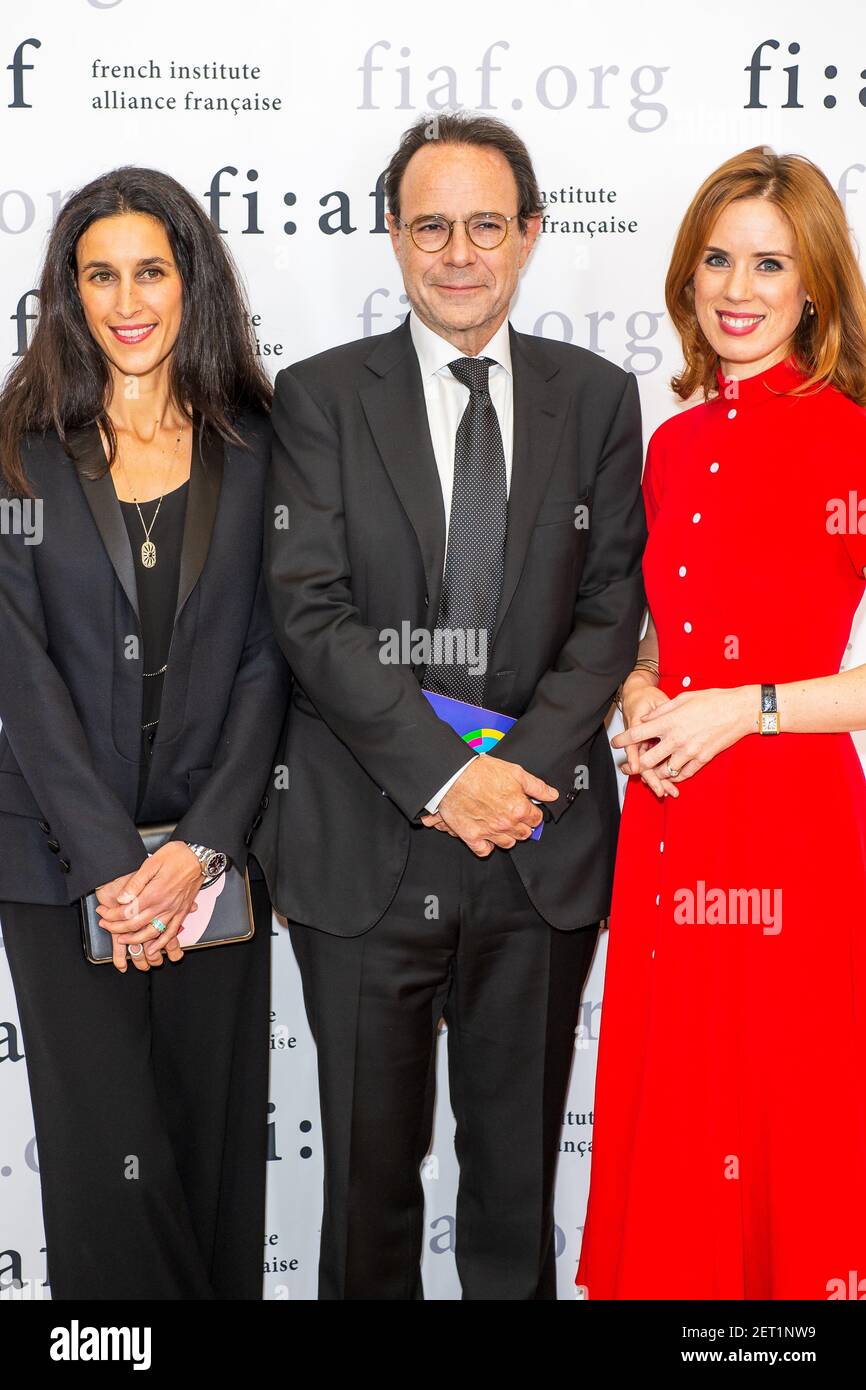 Pauline Levy, Marc Levy and Emma Chandra are seen during arrivals at ...