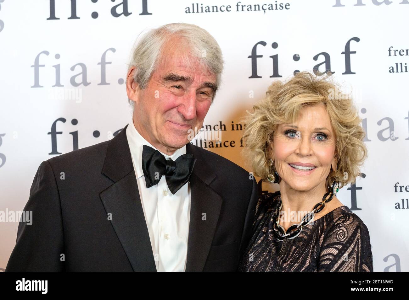 Jane Fonda and Sam Waterston are seen during arrivals at the 2018 FIAF ...