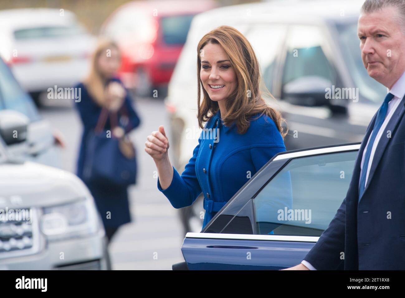 Prince William and Catherine Duchess of Cambridge (Kate Middleton) at the official opening of ...