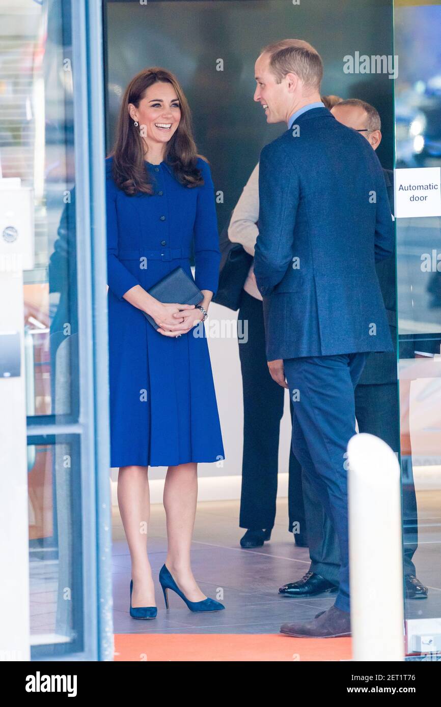 Prince William and Catherine Duchess of Cambridge (Kate Middleton) at the official opening of ...