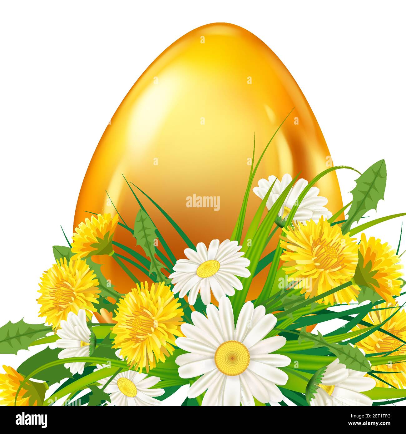 Happy Easter Banner Template Golden Shine Realistic Egg Colorful