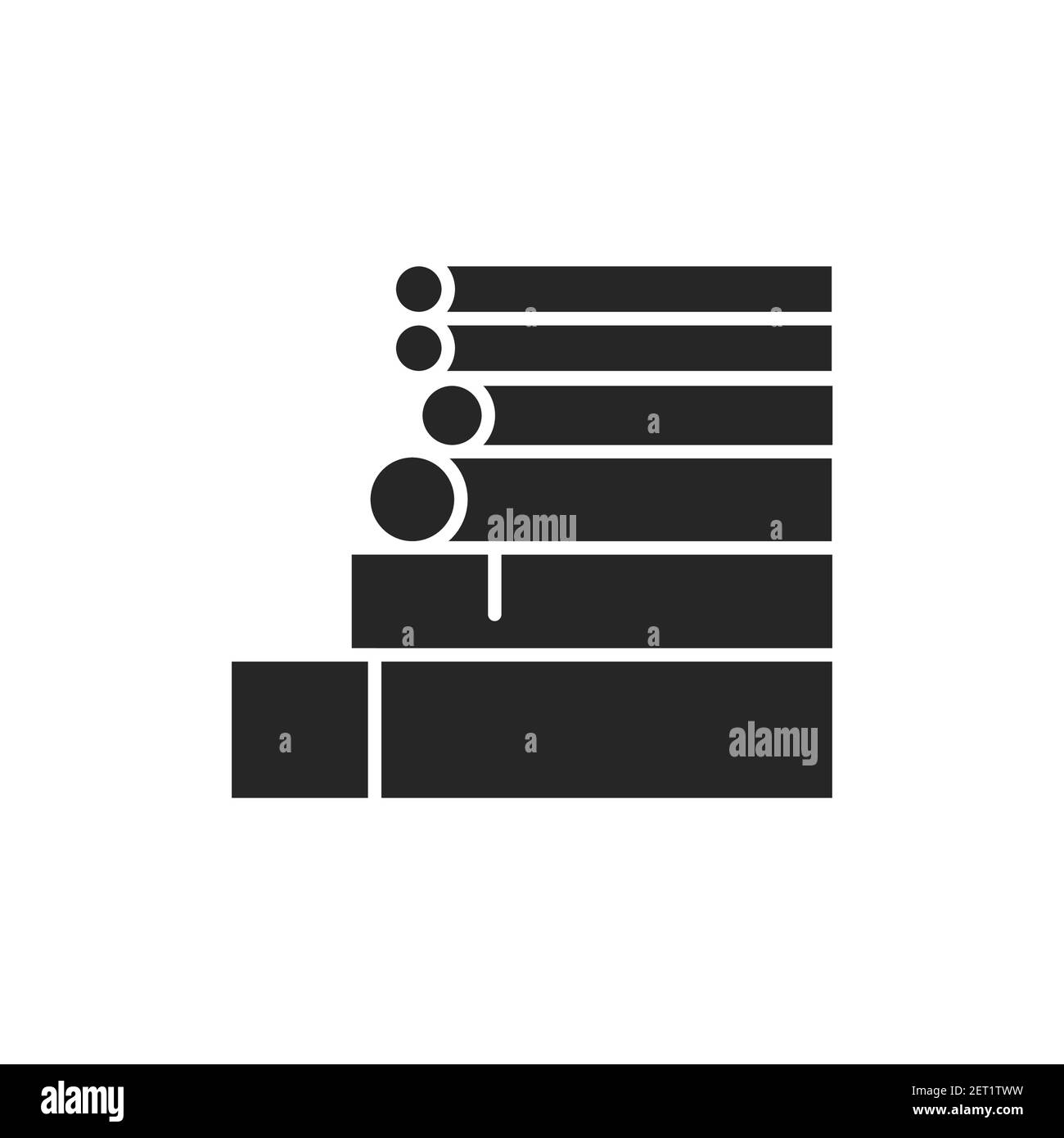 Rolled metal color line icon. Pictogram for web page, mobile app, promo ...
