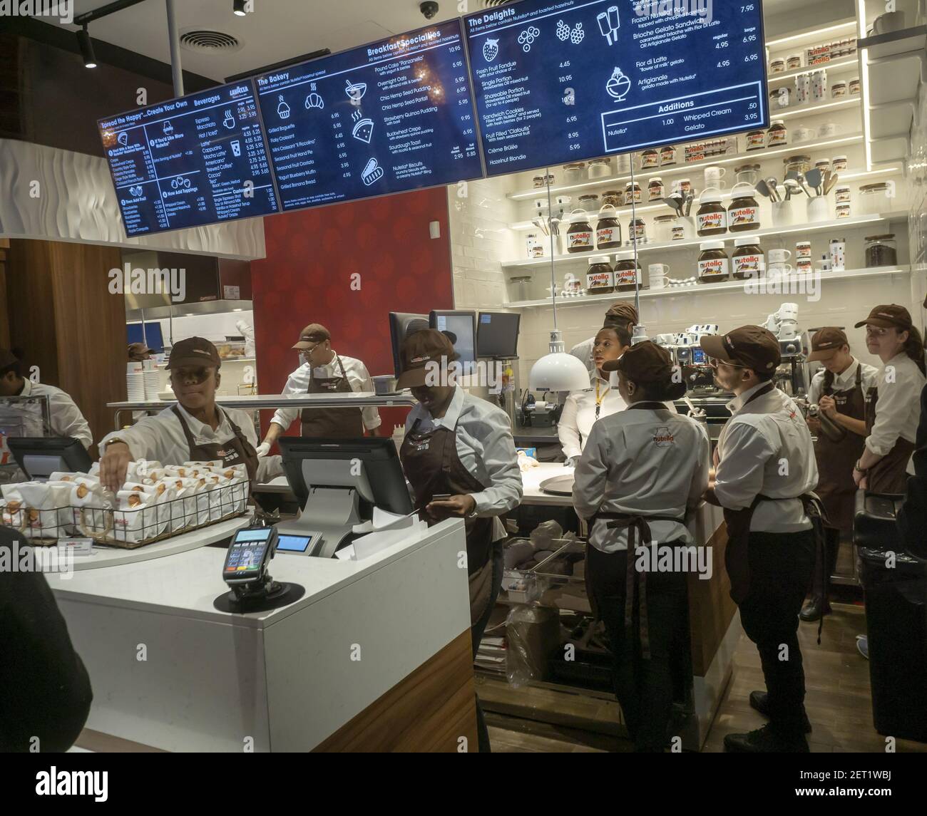 Nutella lovers flock to the grand opening of the Nutella Cafe in the ...