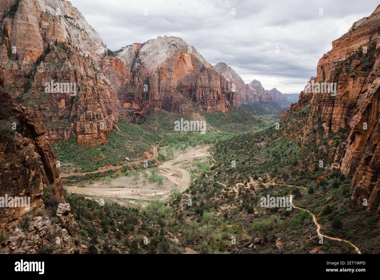 A mesmerizing view of the brown landscapes of the Zion National Park in ...