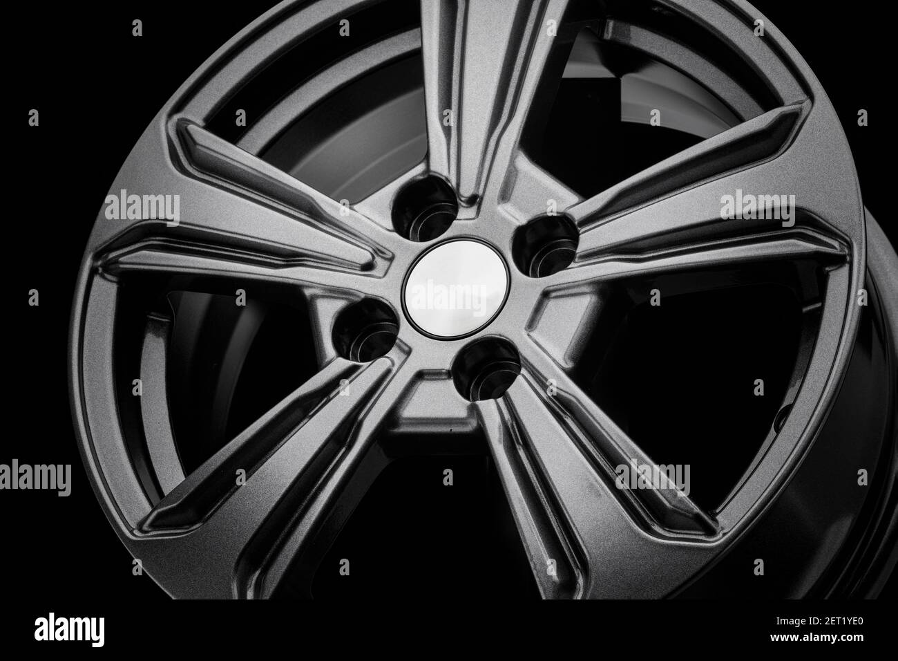 new grey aluminum alloy wheel die cast disc close up Stock Photo - Alamy