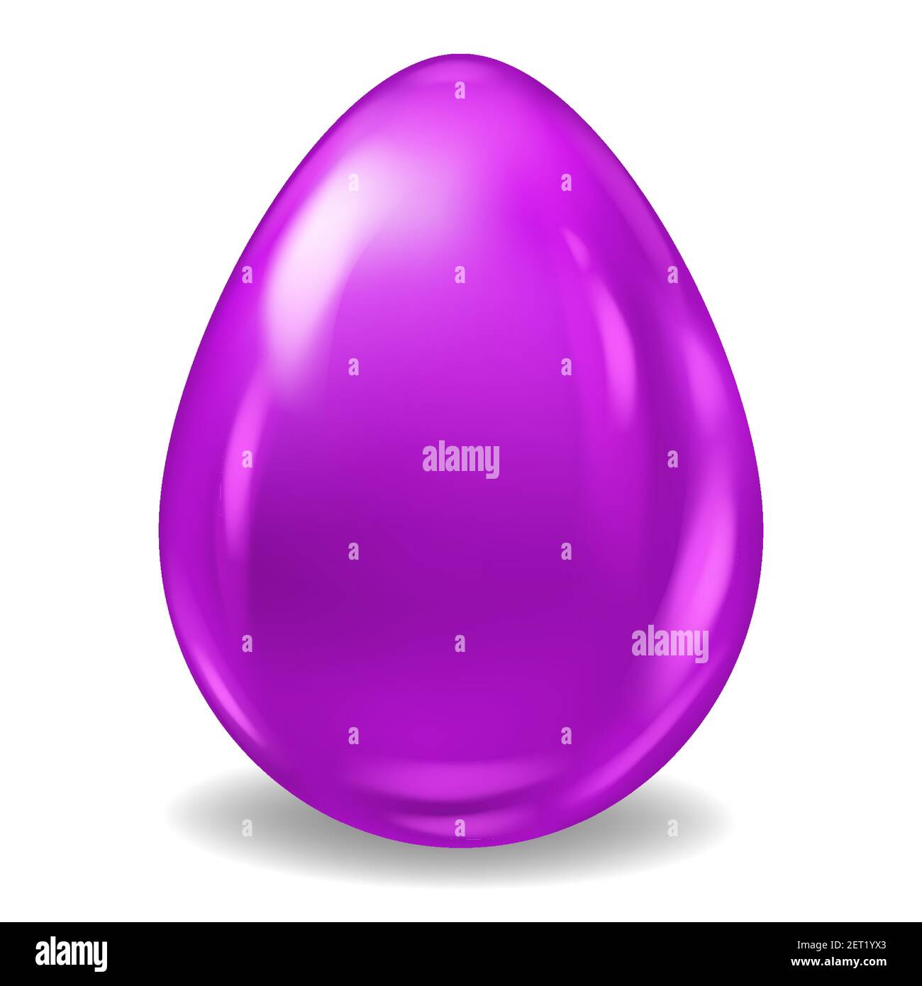 Purple Realistic Easter Egg Colored Glossy. Vector illustration Stock ...