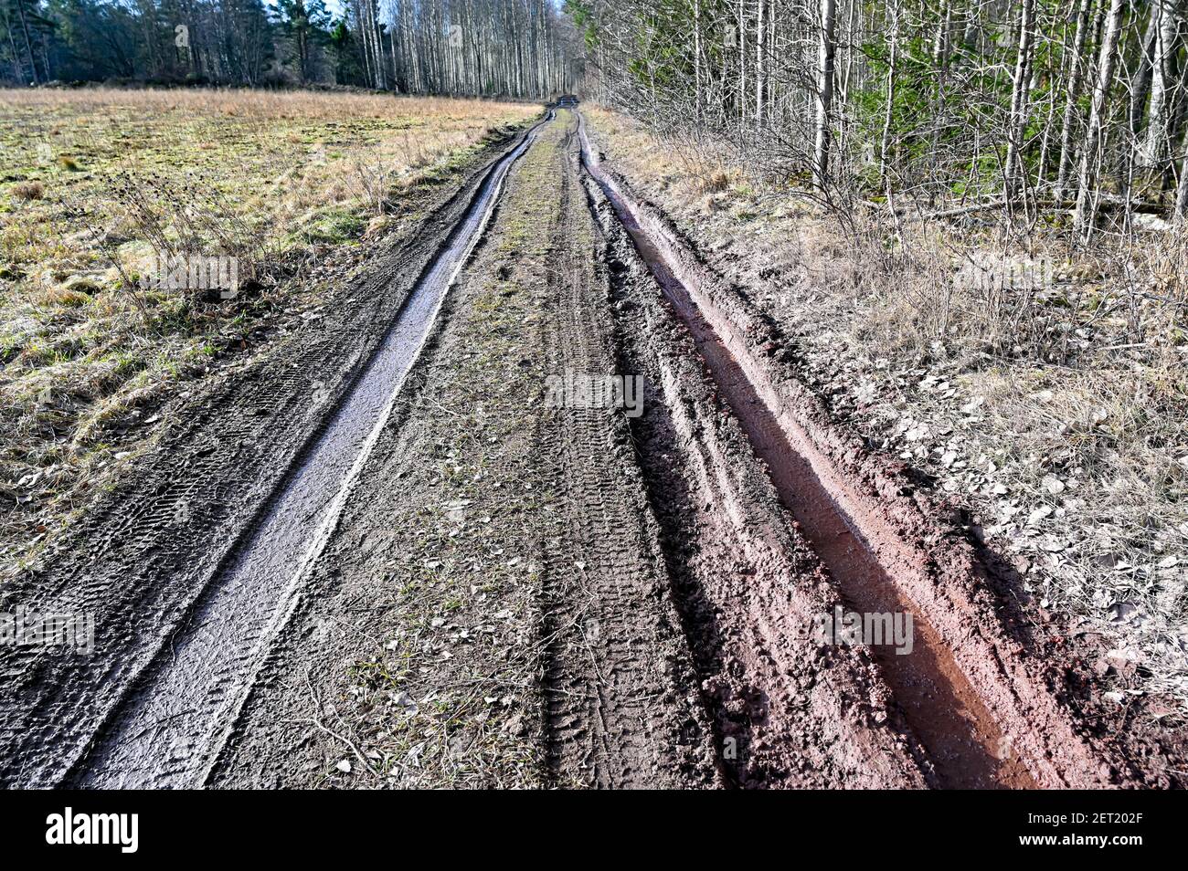 Muddy dirtroad hi-res stock photography and images - Alamy