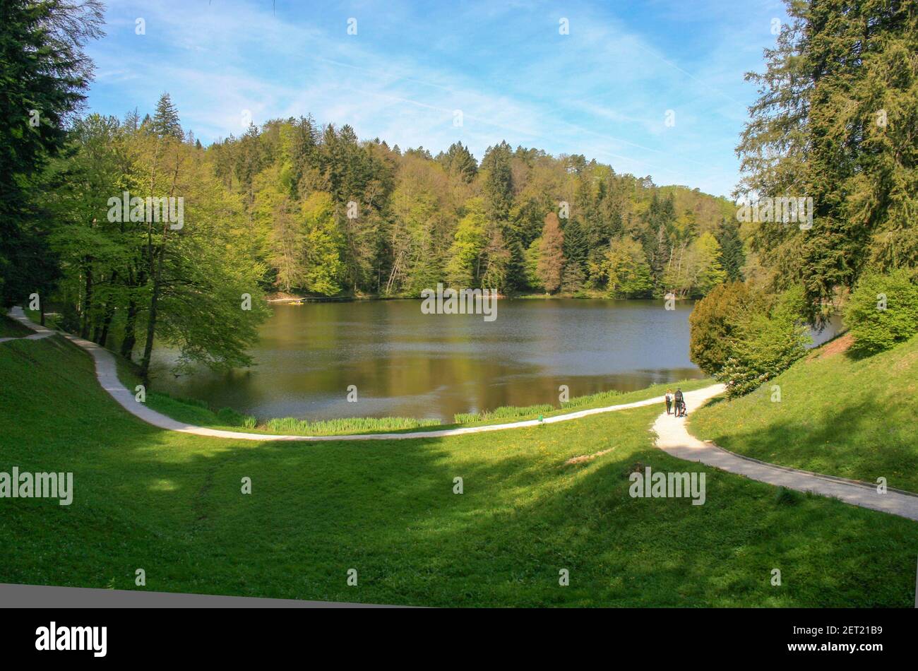 Trako¨an Lake, located in northern Croatia (in the Vara¸din County ...