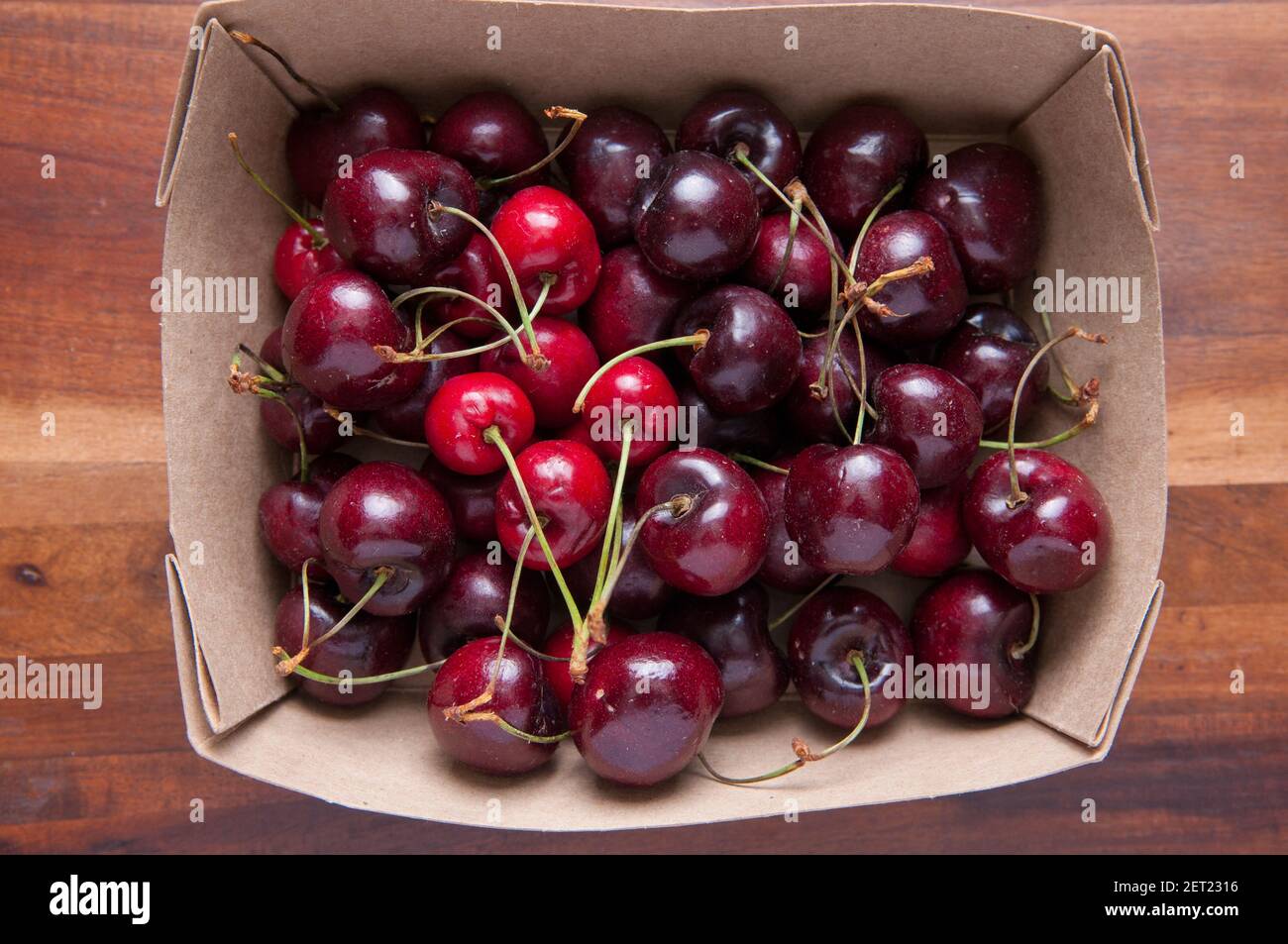 bing cherries in take-away boxes ready to eat Stock Photo - Alamy