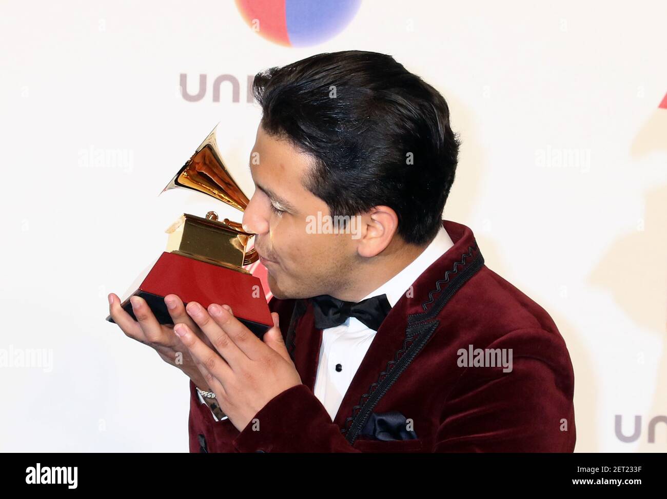 Christian Nodal poses for a photo after winning Best Regional Song ...