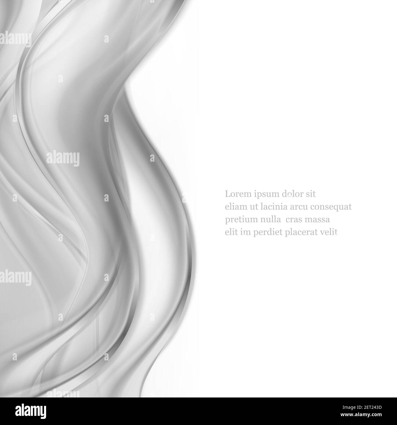 Abstract swoosh wave smoke border frame layout template. Gray wave flow ...