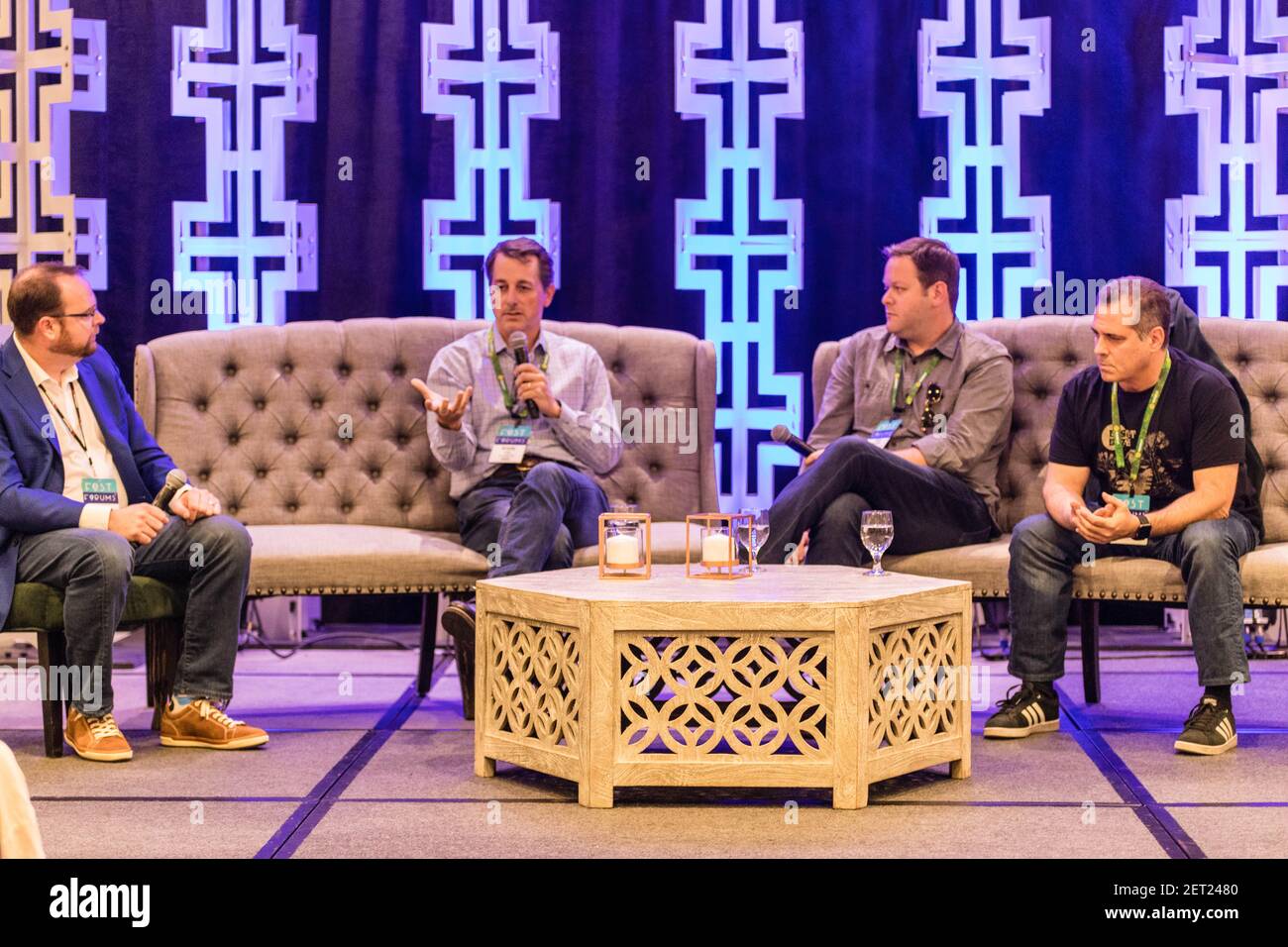Brands + Festivals Panel (l-r) moderator Allen Cookk, speakers Grady ...