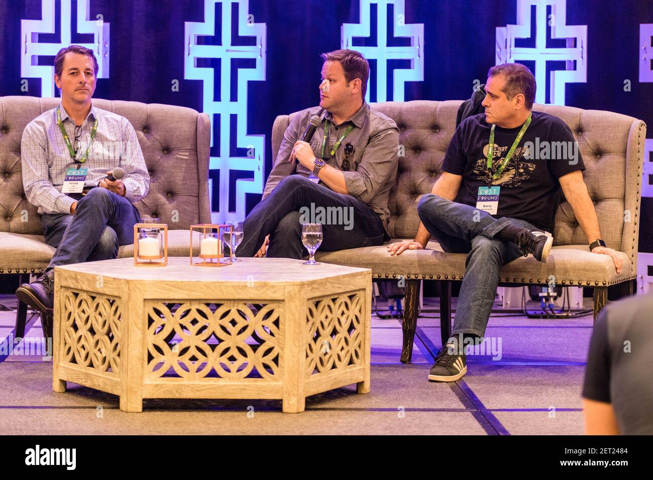 Brands + Festivals Panel (l-r) moderator Allen Cookk, speakers Grady ...