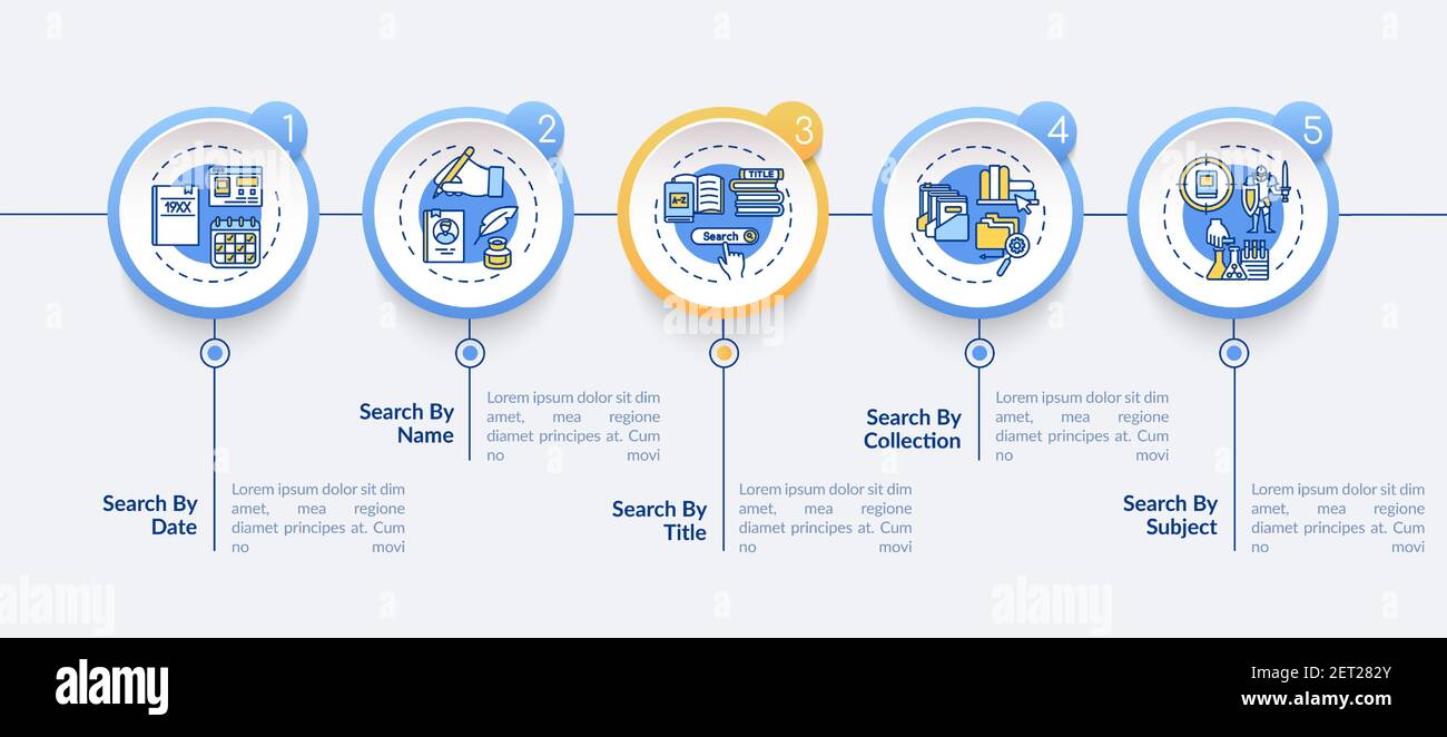 Online library information access vector infographic template Stock ...