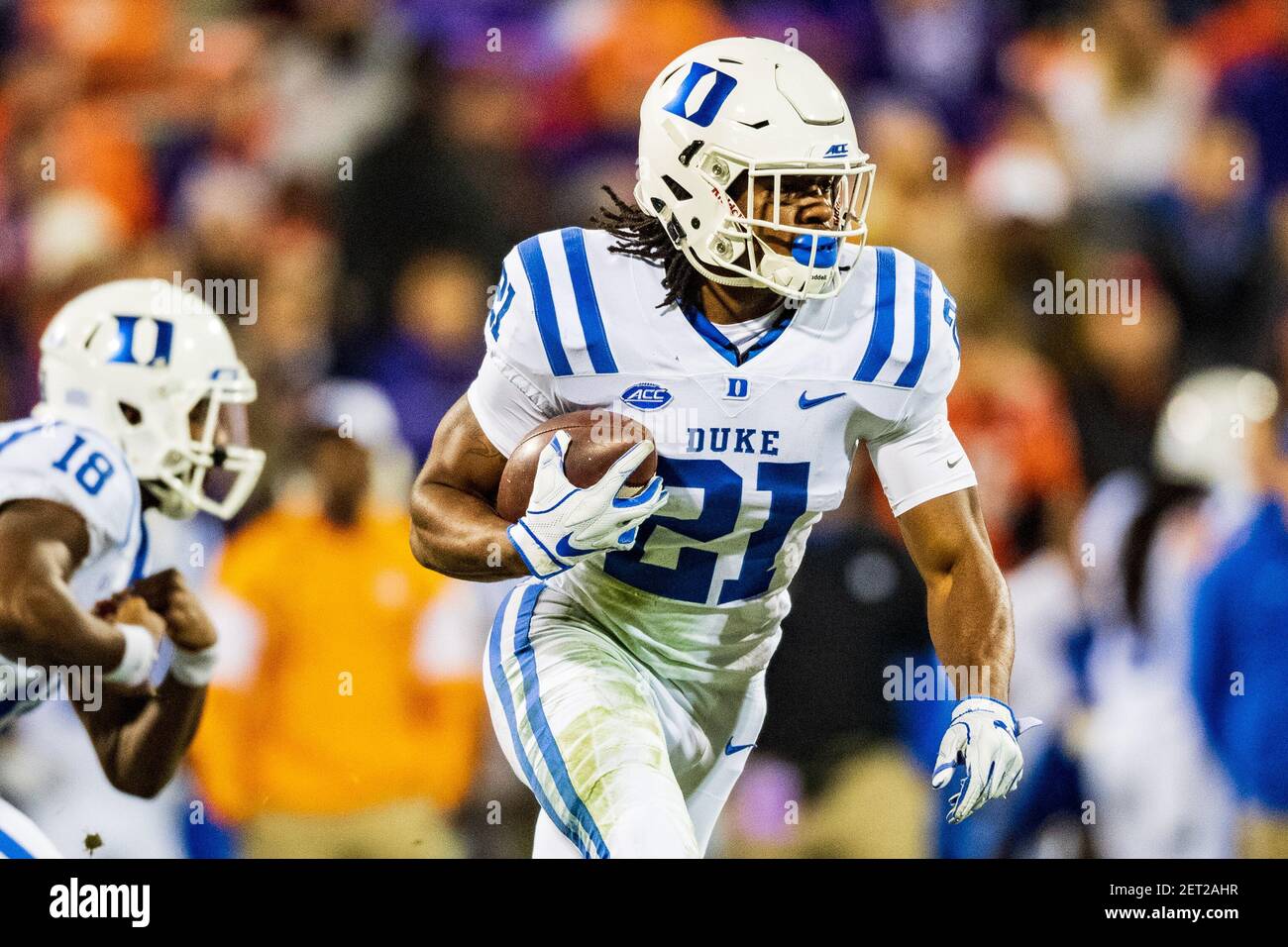 Duke Blue Devils running back Mataeo Durant (21) during the NCAA ...