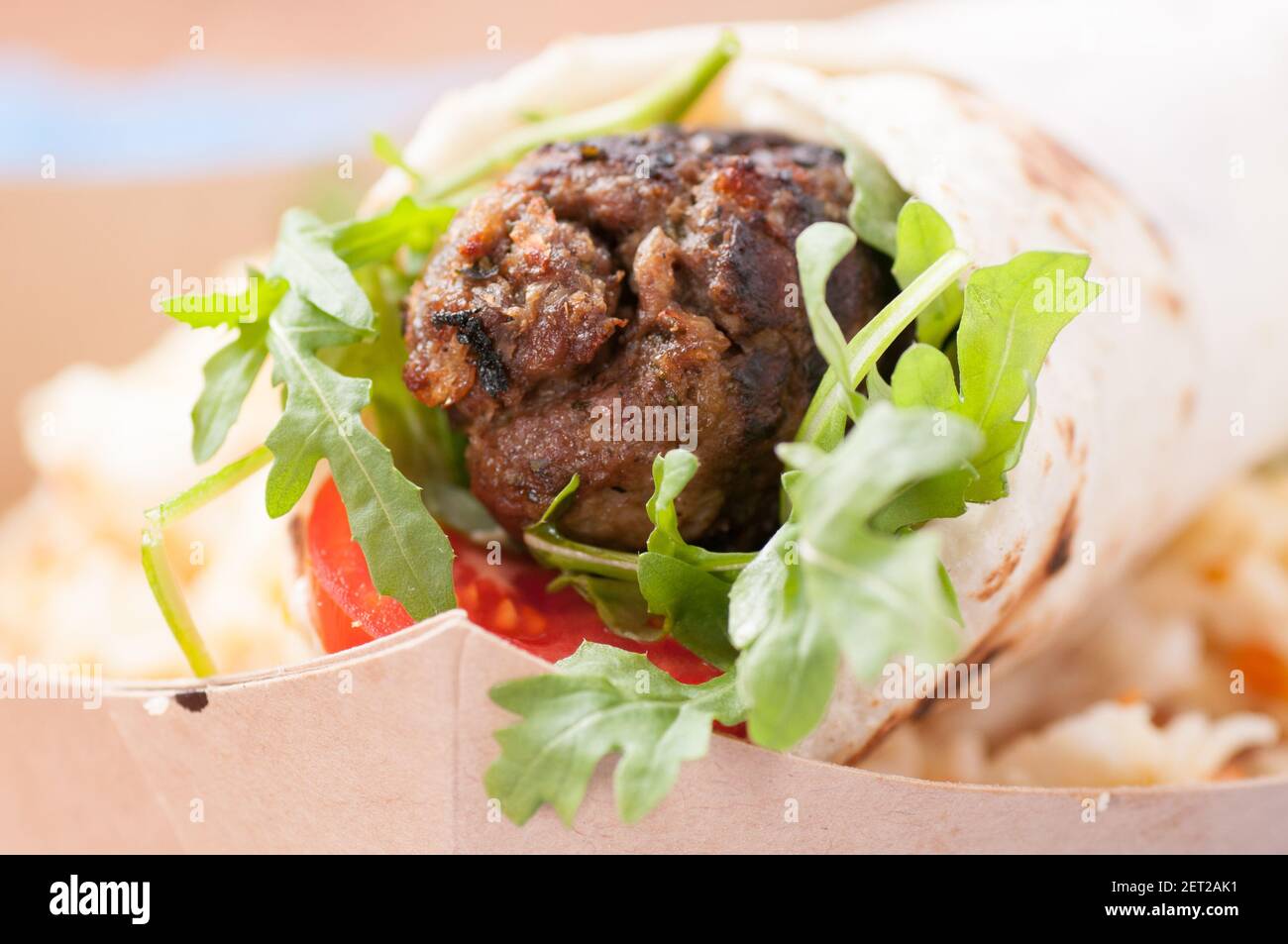 Tzatziki with lamb burger hi-res stock photography and images - Alamy