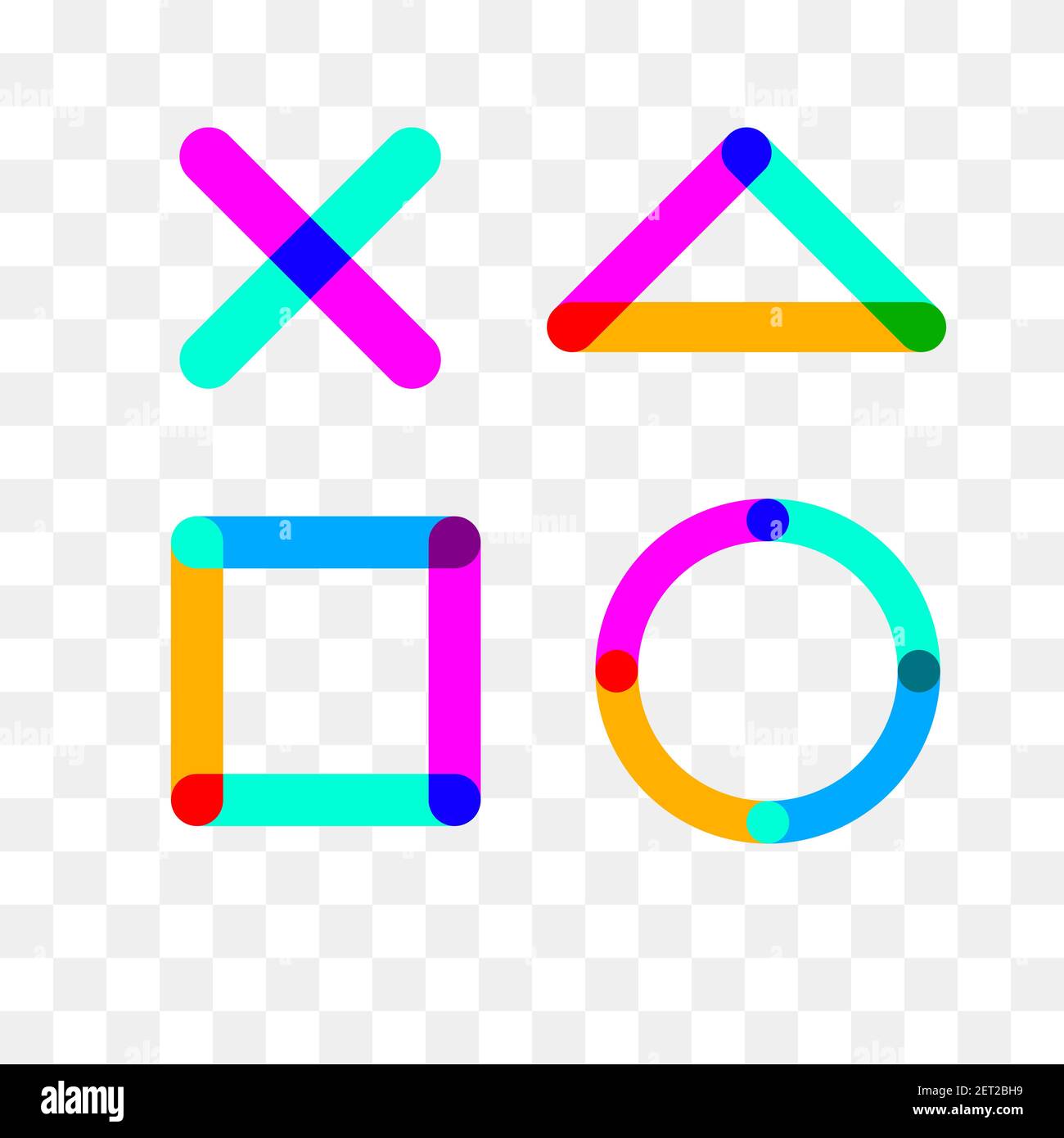 Abstract geometric color shapes. Design elements for logos, icons ...