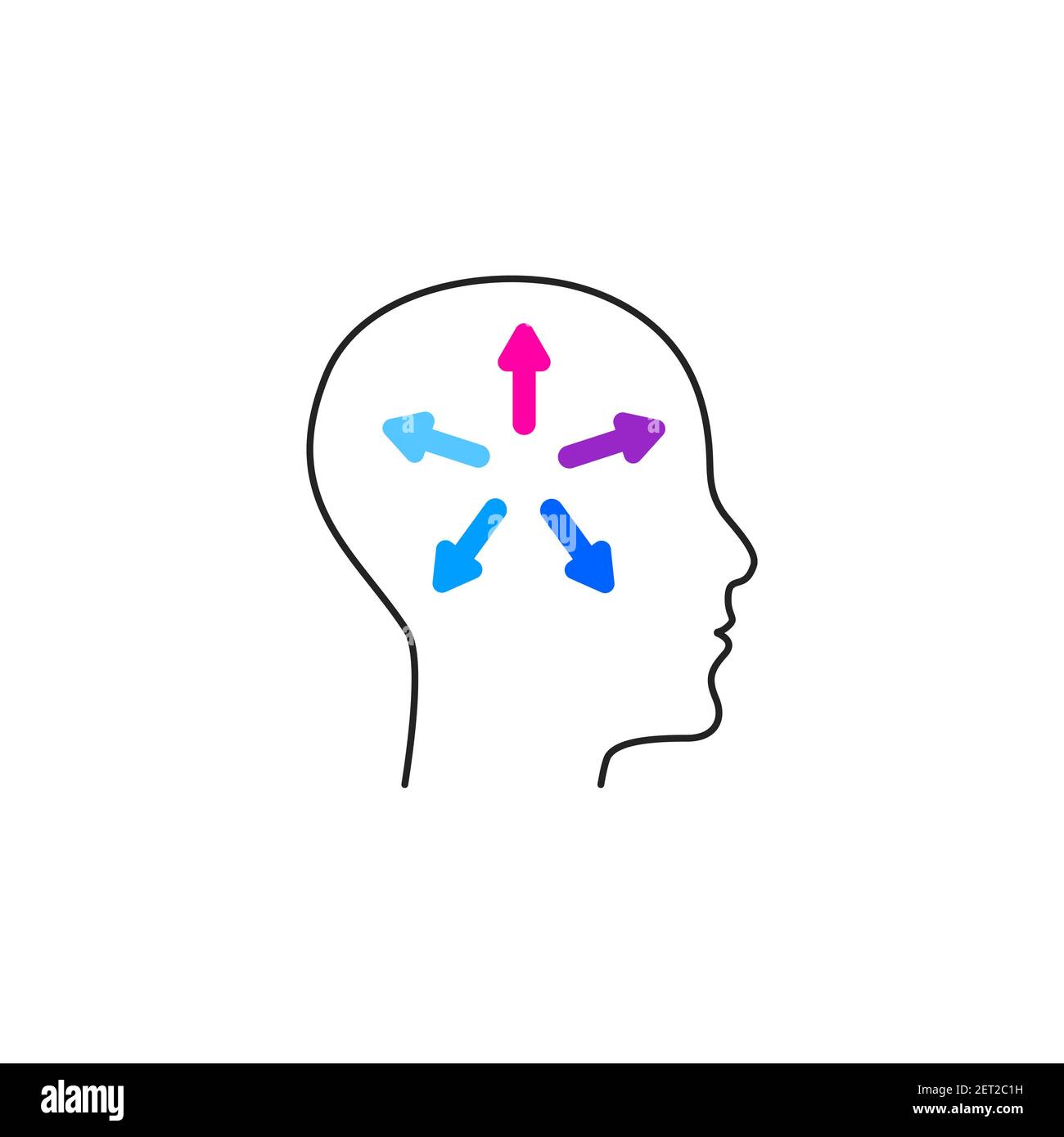 Human development icon. Transformation of thinking creative logo ...