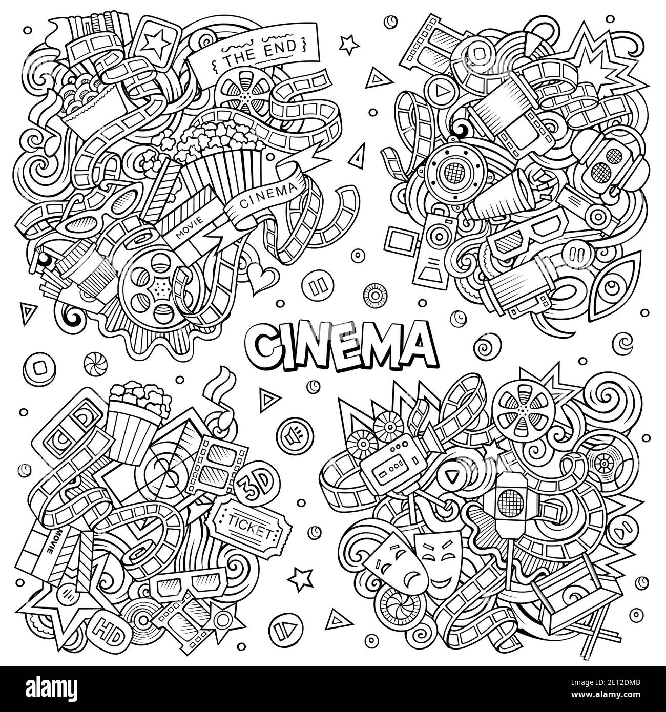 Movie lot Stock Vector Images - Alamy