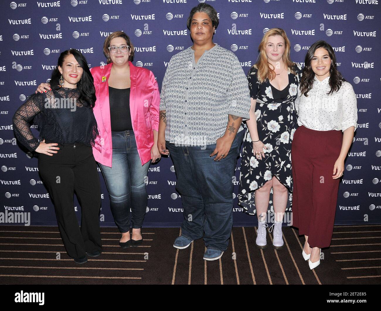 (L-R) Ada Limon, Carmen Maria Machado, Roxane Gay, Amber Tamblyn and ...