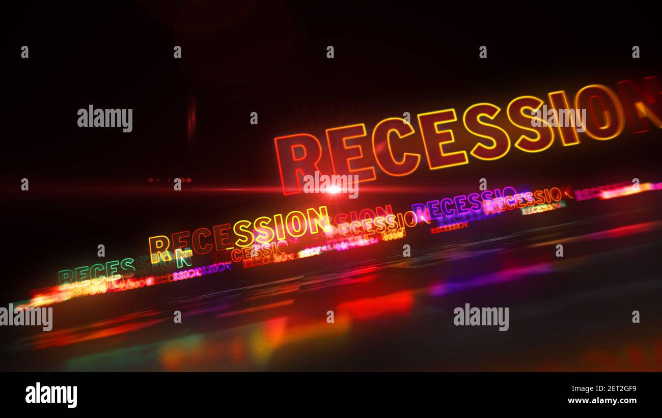 Recession concept, business global crisis, financial market, economy ...